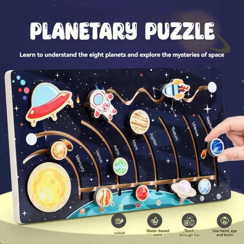 UG Educational wooden solar system 8 planets puzzle board - TikTok Shop ...