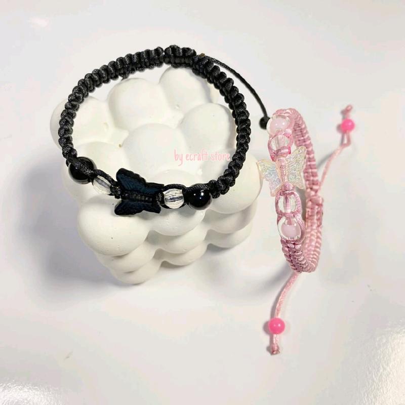 GELANG RAJUT TALI SATIN KUPU KUPU / GELANG COUPLE TALI RAJUT - Shop ...