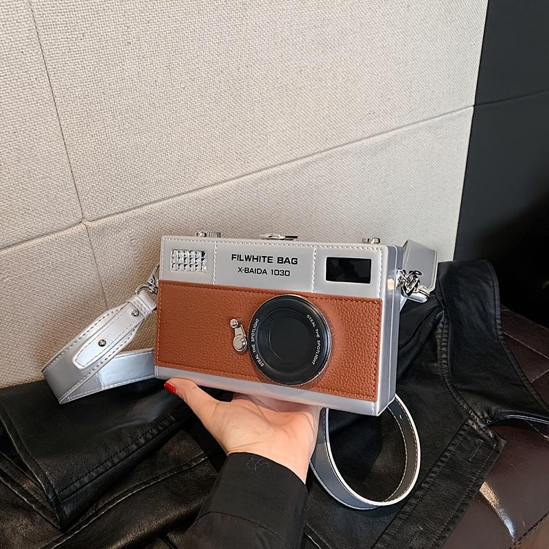 Retro Camera Shaped Crossbody Bag, Trendy Mini Box Bag, Vintage ...
