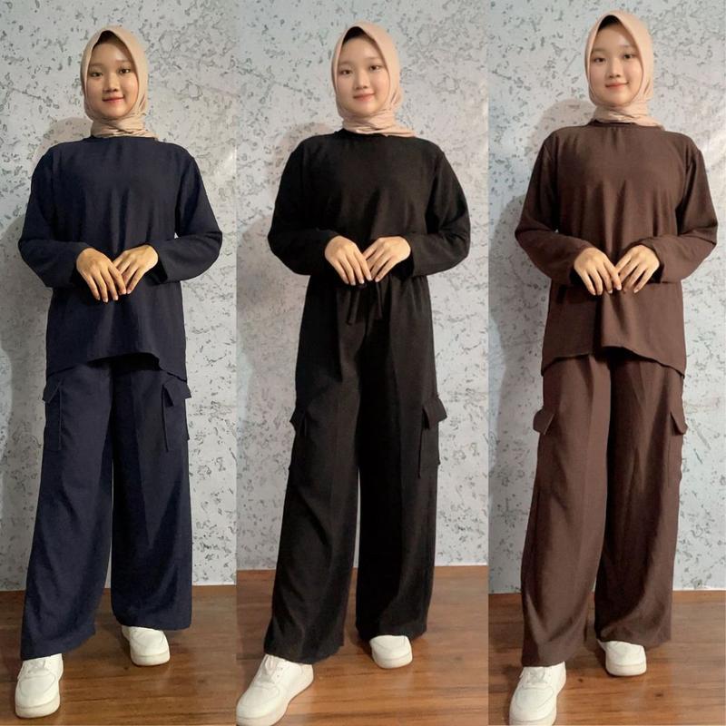 164 TOKOGO CARGO SET - PANTSUIT & BLOUISE - TikTok Shop Singapore