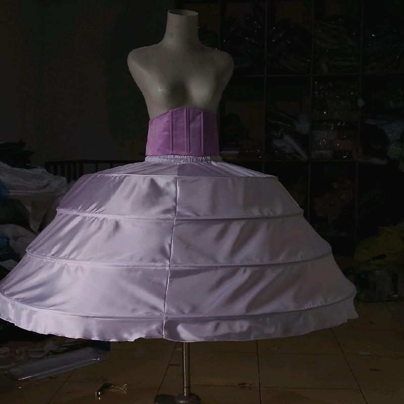 PERTIKUT PENGEMBANG GAUN RING 4 DENGAN BAHAN SATEN PREMIUM/petticoat ...