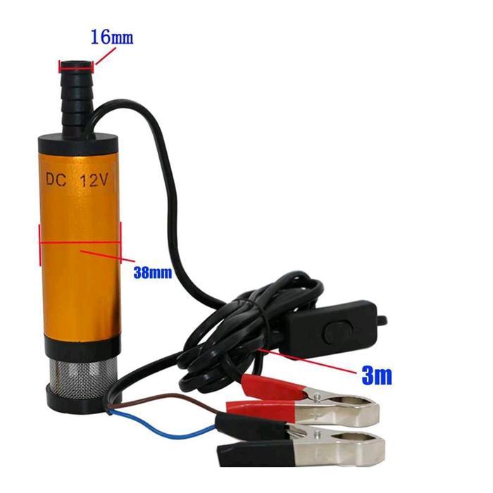Pompa Celup Mini Portable Mesin Pompa Sedot Air Minyak Solar Arus Dc ...