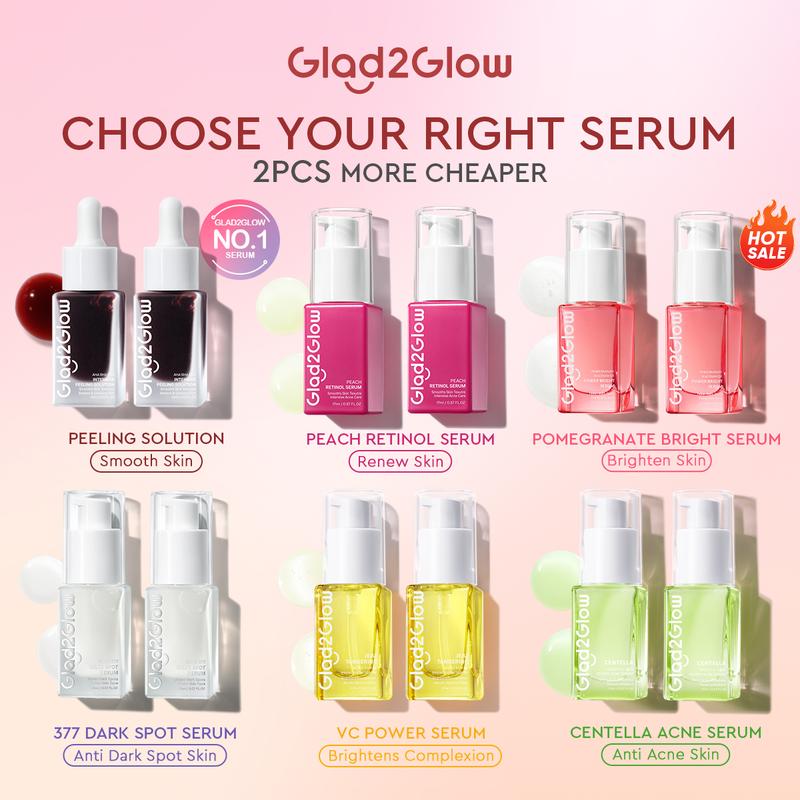 G2G 2PCS Facail Serum- Glad2Glow Pomegranateamide Power Bright - TikTok ...