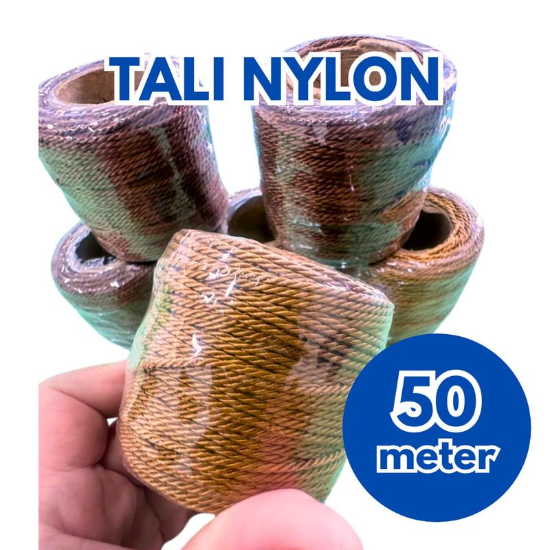 50meter Nylon rope string tali nylon for flagline art craft DIY ...