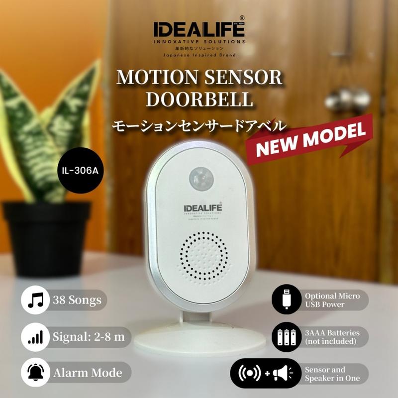 IDEALIFE - Motion Sensor Bell - Bell Pintu Sensor Gerak - IL-306a ...