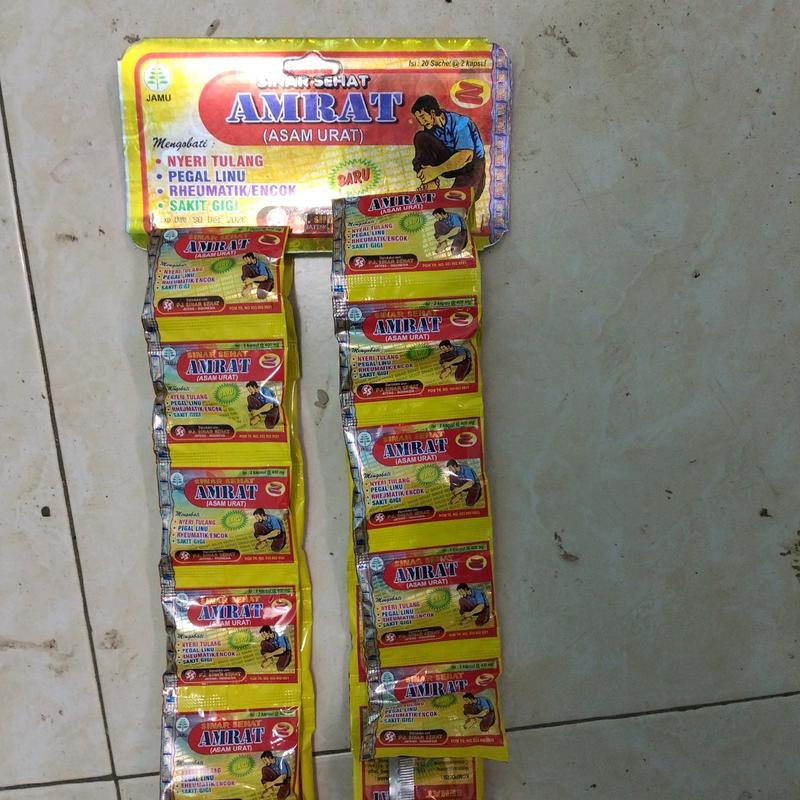 obat herbal kapsul amrat kemasan kuning isi 20 bungkus - Shop | Tokopedia