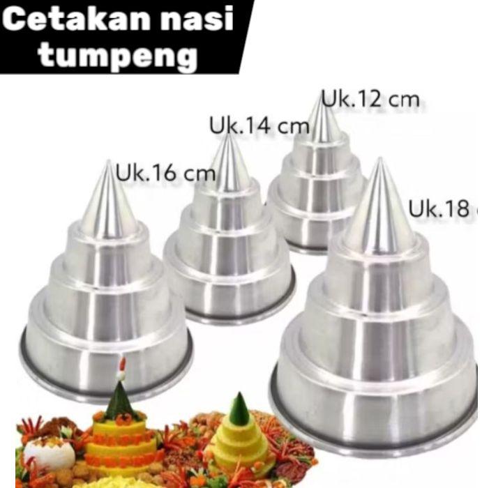 Cetakan Nasi Tumpeng Ukuran 12 14 16 Dan 18cm Bahan Alumunium Tanpa ...
