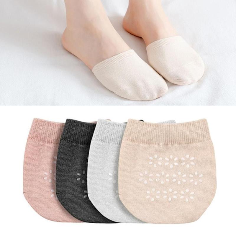 Cute Pure Cotton Invisible Half Sock Hidden Toe Covers Front - TikTok ...