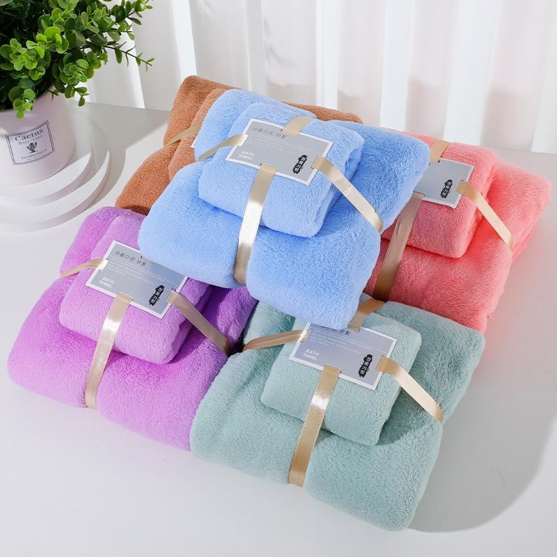 Tuala Muka & Badan 2 Dalam 1 Set Microfiber Kapas Tebal Penyerap ...