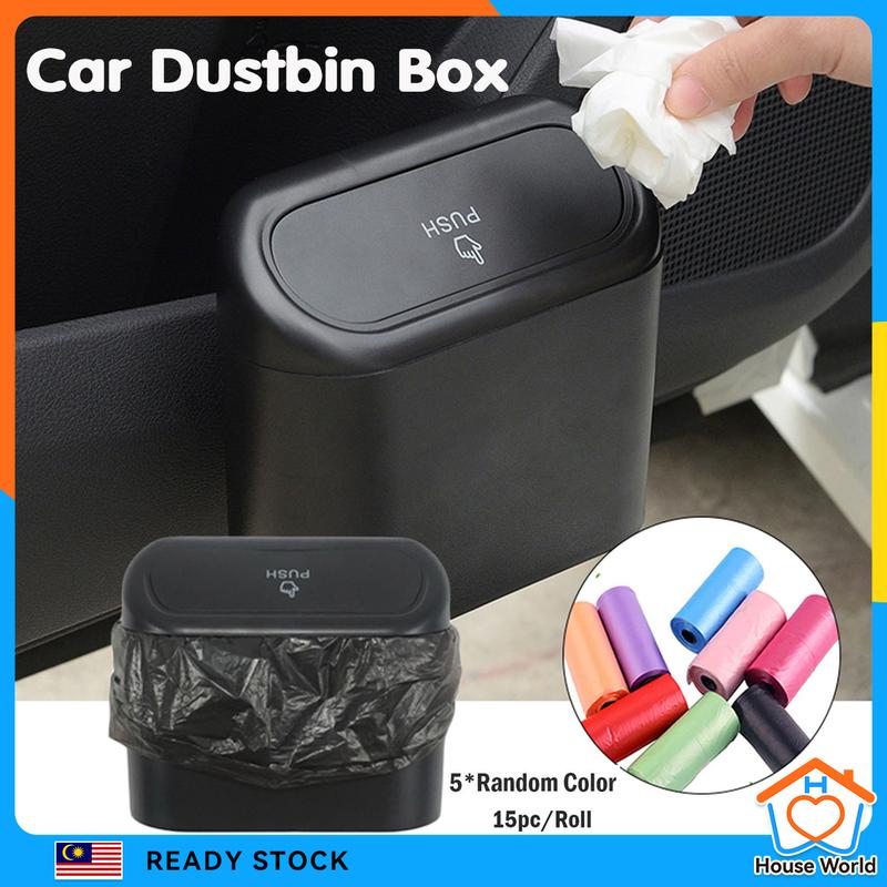 Car Dustbin Box Mini Trash Bin Rubbish Box Hanging Back Seat - TikTok ...