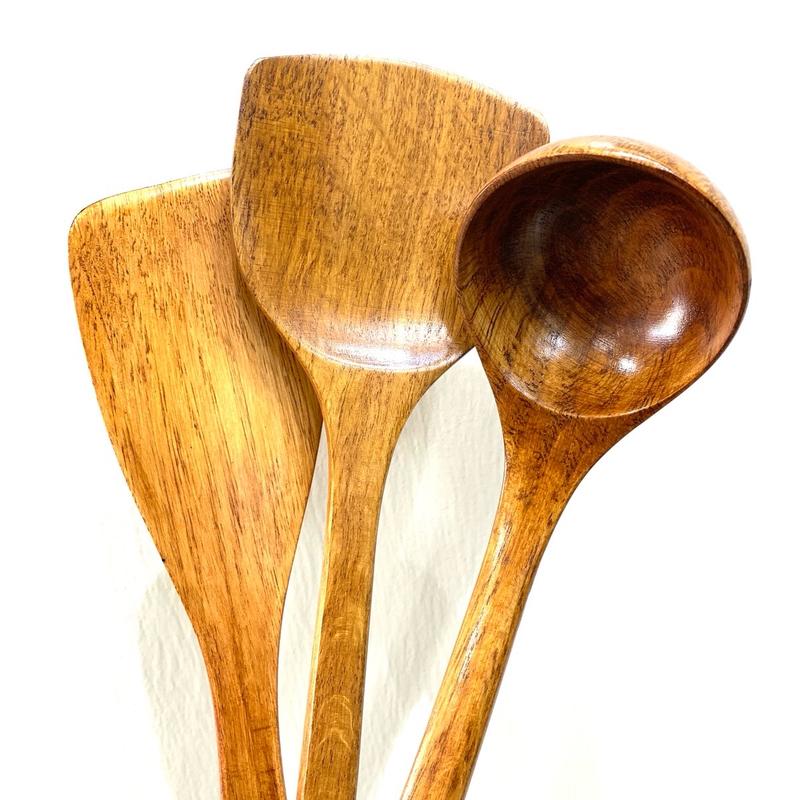 Wooden Spatula Ladle Senduk Sudip Kayu Tahan Masak Lasak Panas - TikTok ...