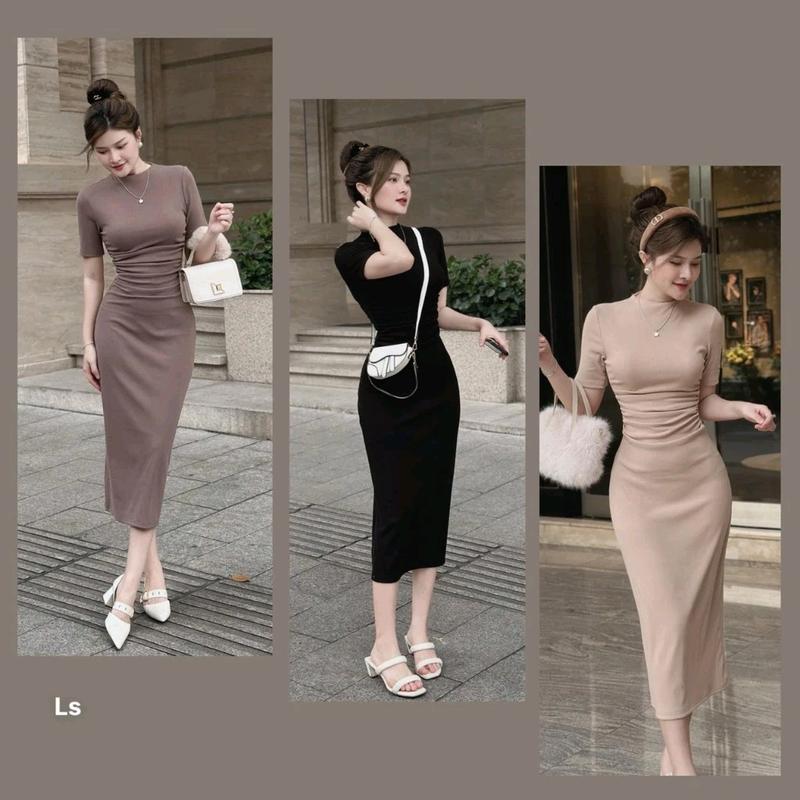 cold 3 -color shugged body Toothpick dress with elegan yuthful - TikTok ...