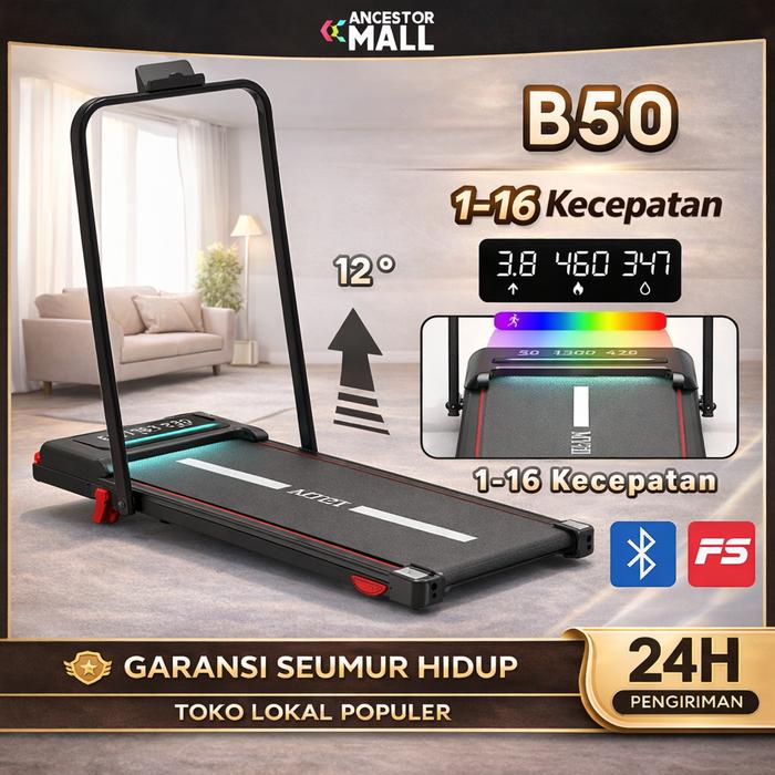 Promo 【Garansi seumur hidup】MY-HI B50 Treadmill Portable Treadmill ...