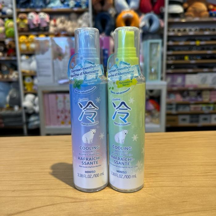 Jual Miniso Cooling Body Mist (Jasmine Green Tea Scent & Mint Scent ...