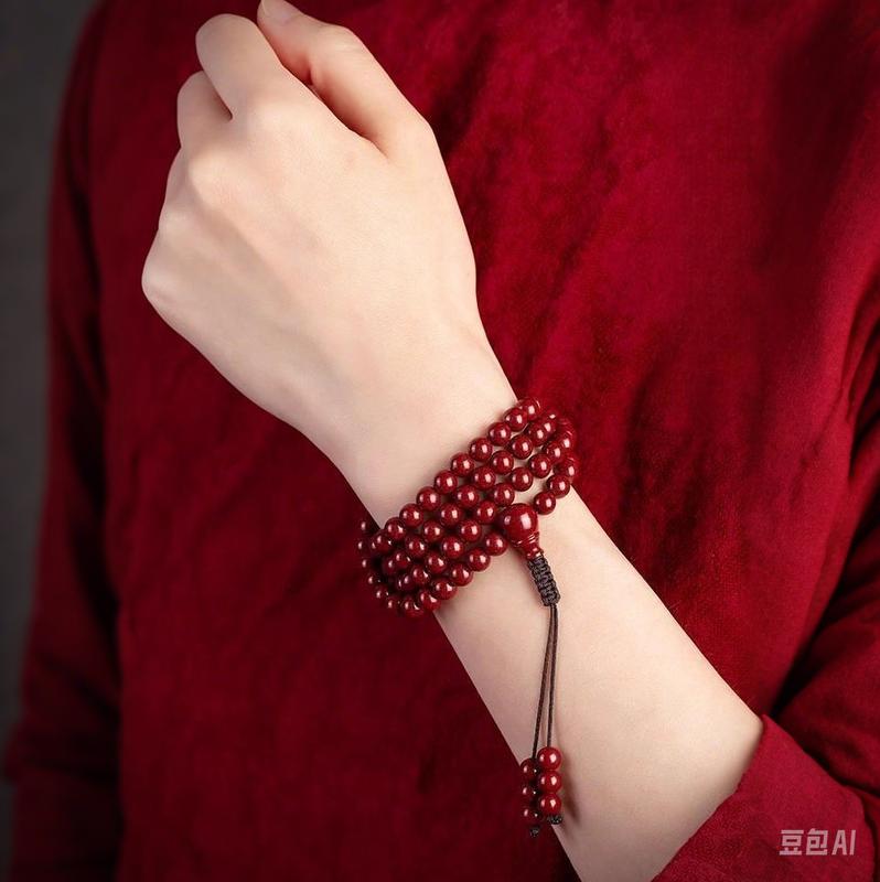 Gelang Tangan Cinnabar, Alamiah Cina, dengan 108 biji manik, - TikTok ...