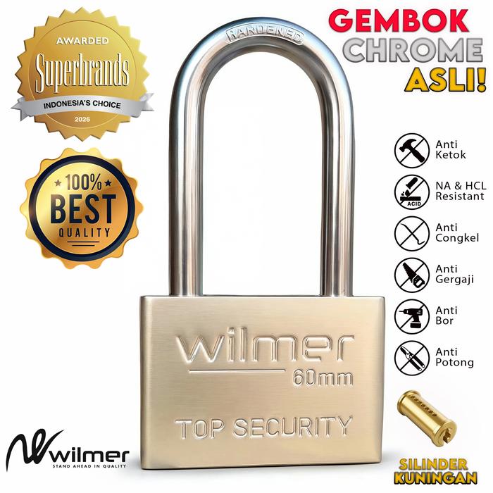 Promo Gembok Chrome Anti Maling Tahan Karat, Bahan Kuat, 60 MM Anti ...