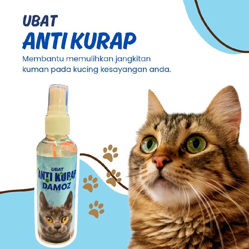 DAMOZ Ubat Spray Anti Kurap Kucing Bantu Sembuh Jangkitan Kuman ...