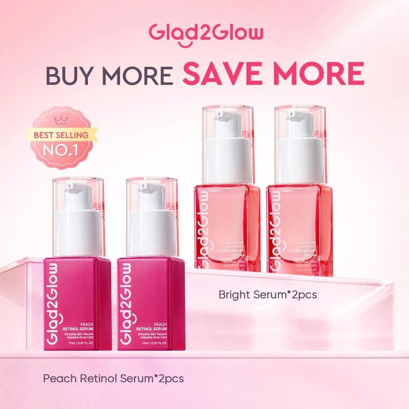G2G 2PCS Facail Serum-Glad2GlowPomegranateamide Power Bright - TikTok ...