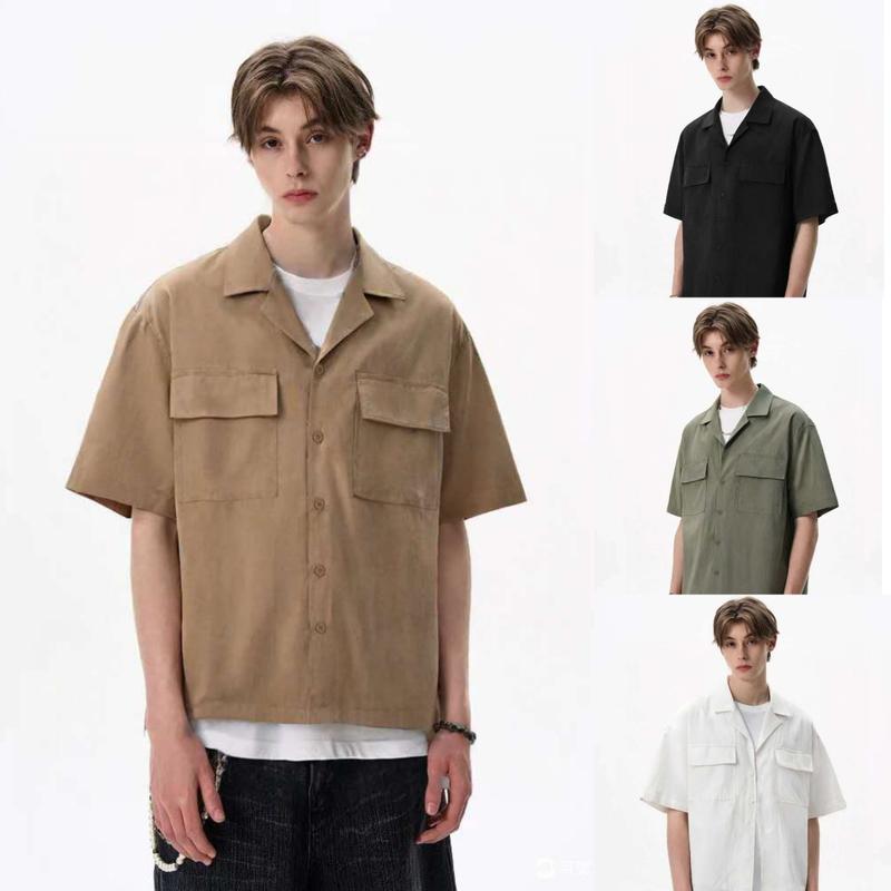 HUILISHI Box Fit Polo for Men Crop Top Cotton American retro - TikTok ...