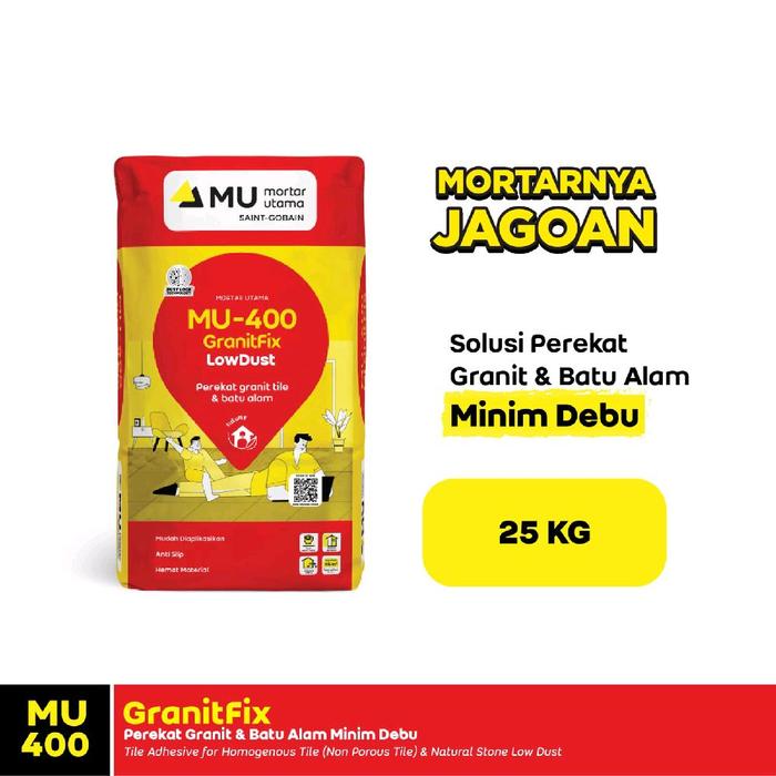 Promo Mortar Utama MU-400 GranitFix LowDust Perekat Granite Tile dan ...