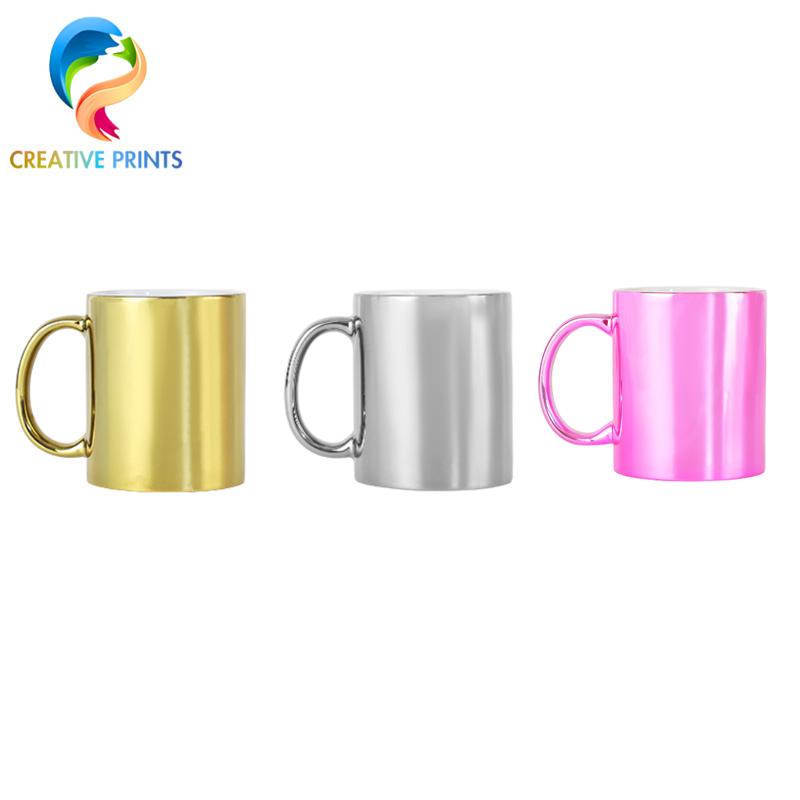 Cawan Sublimasi Metalik Nordic 11oz | Emas, Perak, Pink | hadiah ...