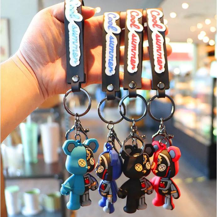 Semi-Mechanical Bear Keychain Pendant Personalized Cute Car Gifts ...