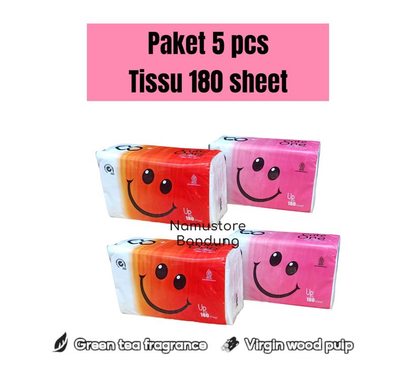 [ PAKET 5 pcs] Tisu cute Soft 180 Sheet / 2Ply Tissue Tissu - Shop ...