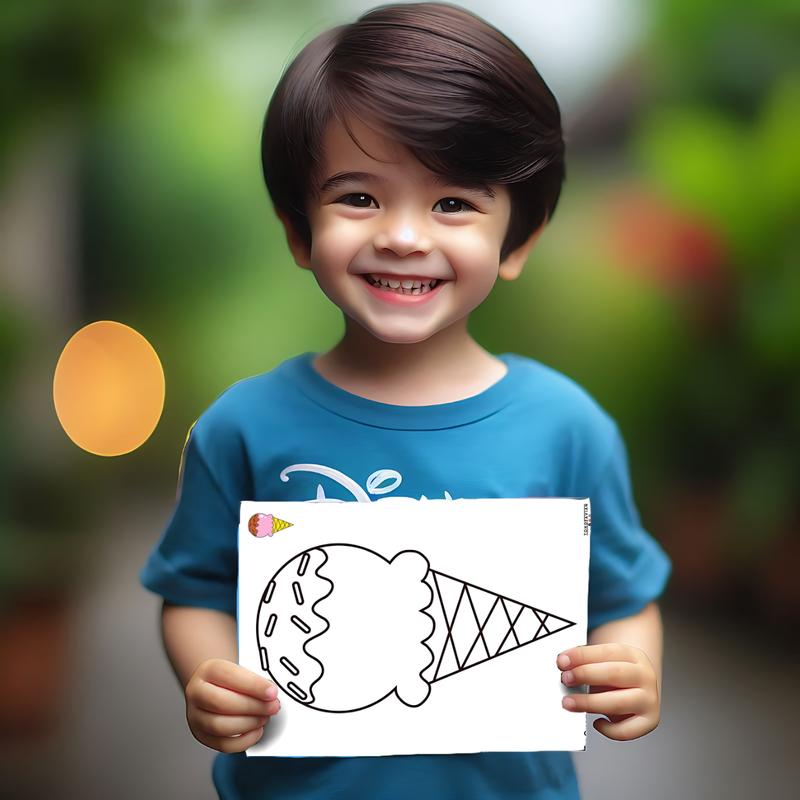 Gambar Mewarnai Ice Cream A4 / A5 Kertas Sketsa / Kertas 100 - Shop ...