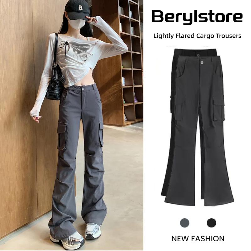 Beryl 【Bell Bottoms】【READY STOCK AT JOHOR】Warna Pepejal Pinggang Tinggi ...