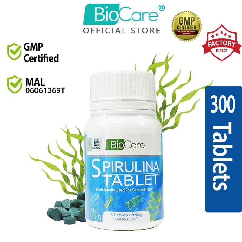 Biocare Spirulina Tablet 300's x 200mg - TikTok Shop Malaysia