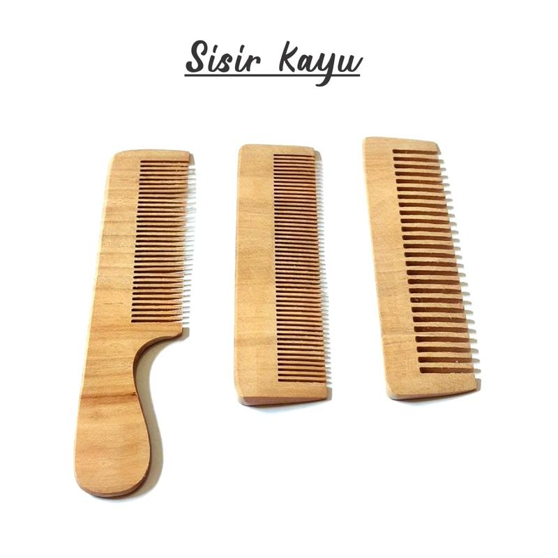 Sisir Rambut Kayu Hand Made Polos dengan Panjang 12cm - Shop | Tokopedia