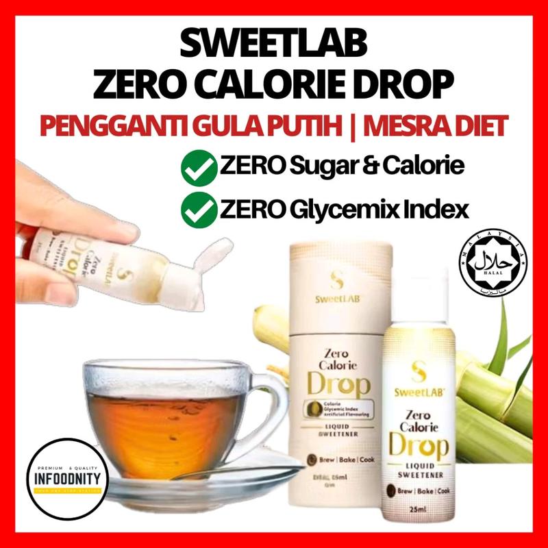 SWEETLAB Zero Calorie Drop Liquid Sweetener 25ml Gula - TikTok Shop ...