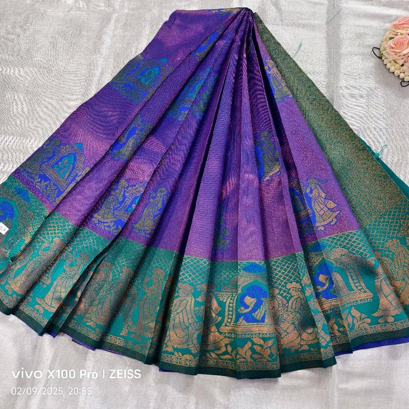 PALLAKU AND KUBERA SAREE WITH SILK METERIAL - TikTok Shop Malaysia
