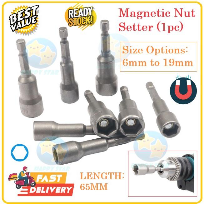 Magnetic Nut Setter 8mm 19mm Hex 65mm Length Bit Drills Scre - TikTok ...