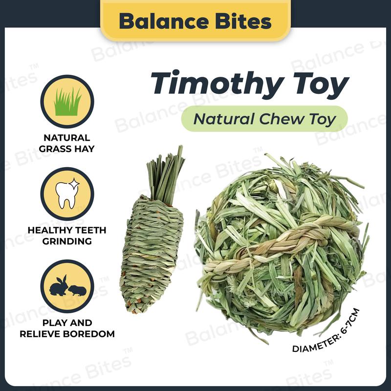Balance Bites natural timothy ball Small Pets Chew Toys Mola - TikTok ...