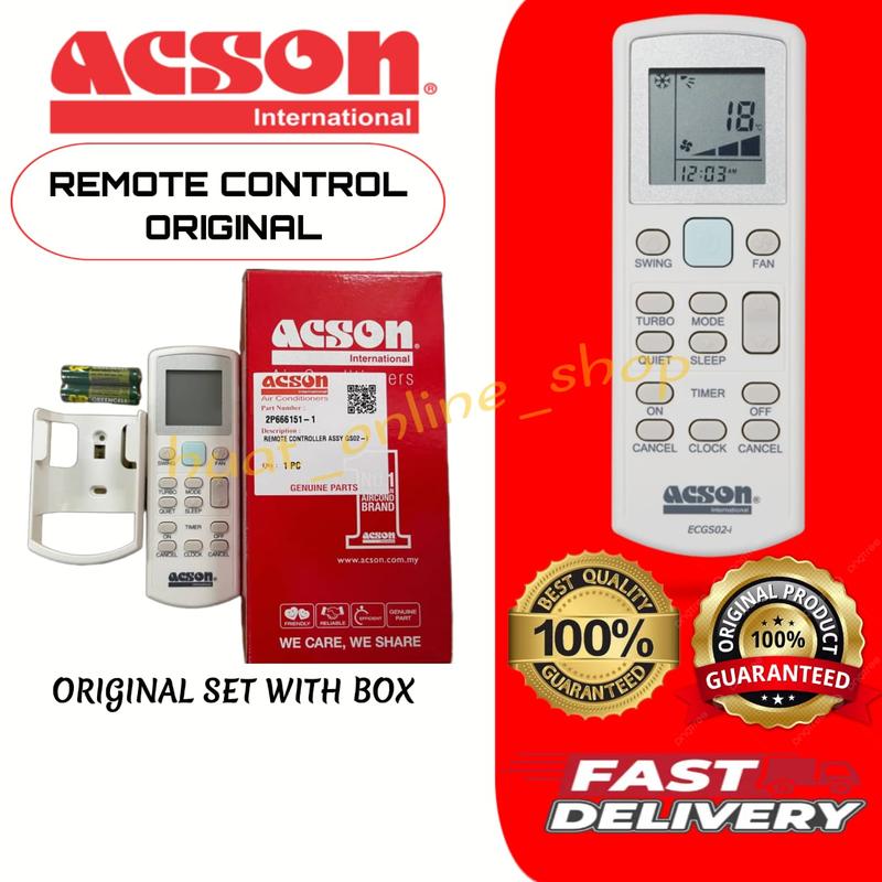 Acson Aircond Remote ControL Original 100% (FREE Battery) Original ...
