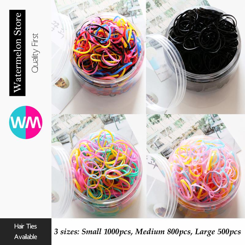 500 / 800/ 1000 Pcs Gelang Getah Rambut Elastik Elastic Hair Band ...