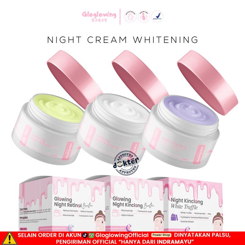 [opy] GLOGLOWING Night Cream Whitening 10g - Shop | Tokopedia
