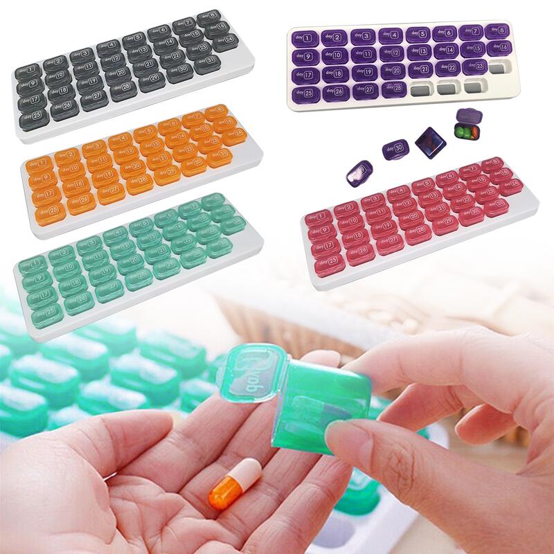 31 Day Pill Box Tablet Medicine Organiser Dispenser Monthly Daily ...