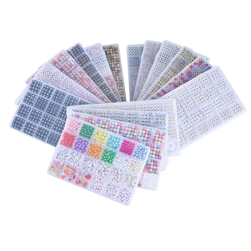 1 KOTAK (28 GRID SINGLE LETTER) MANIK ABJAD/ ALPHABET BEAD BULAT SAIZ 4 ...