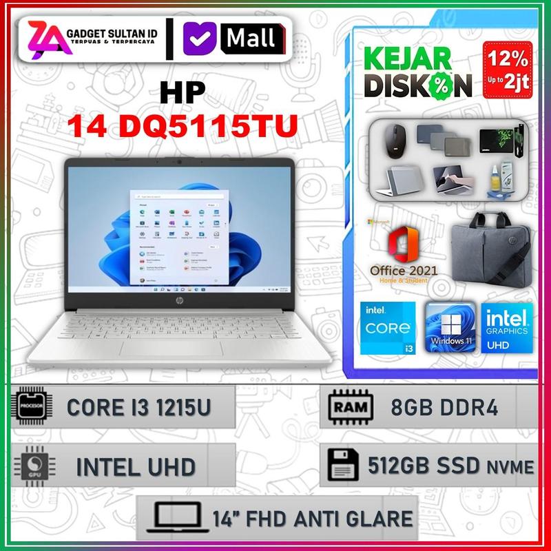 HP 14S DQ5115TU Core i3 1215U 8GB 512GB 14 Inch Full HD Windows - Shop ...