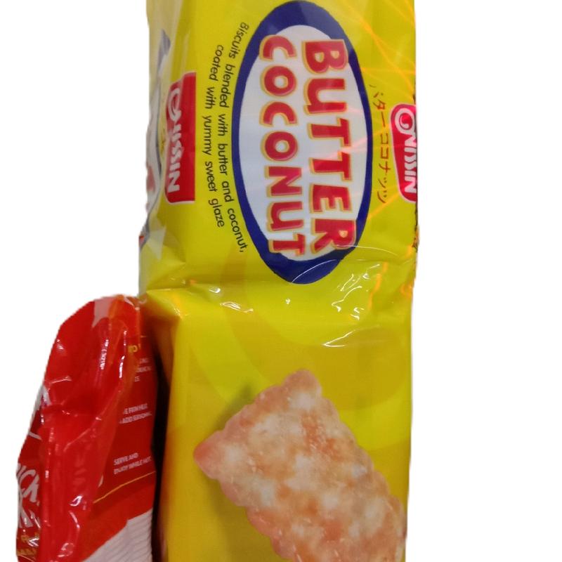 Nissin Butter Coconut with freeLucky Me chicken - Delicious Snack ...