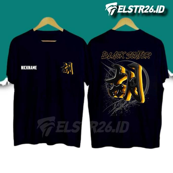 Promo TSHIRT DISTRO SCATER HITAM MAHJONGG | BAJU PG SOFT COTTON COMBED ...