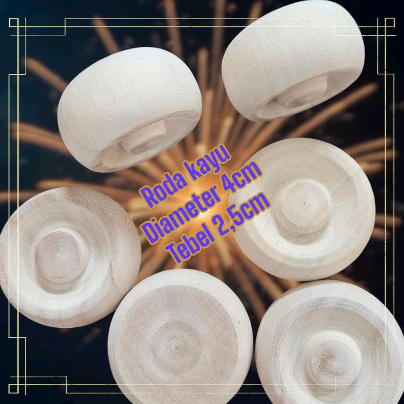 roda kayu motif mainan mobilan anak - Shop | Tokopedia