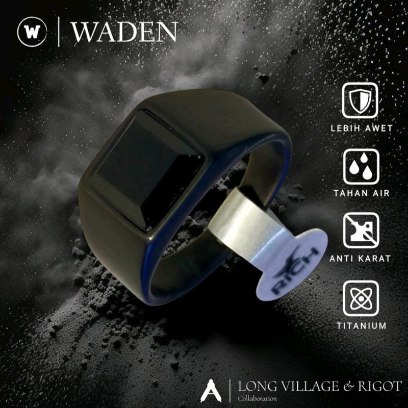 cincin titanium hitam onik kotak - Shop | Tokopedia