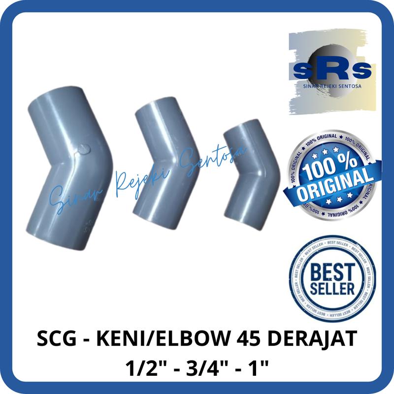 SCG - KENI/KNEE/ELBOW 45 DERAJAT AW UKURAN 1/2" 3/4" 1" - Shop | Tokopedia