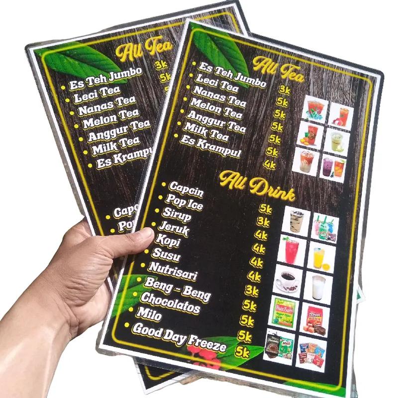 Daftar Menu Minuman Makanan Resep Recipes Bahan Art Carton 230 - Shop ...