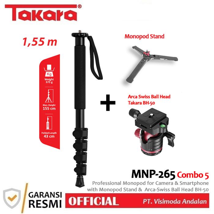 Promo Takara MNP-265 Professional Monopod for Camera & Smartphone ...