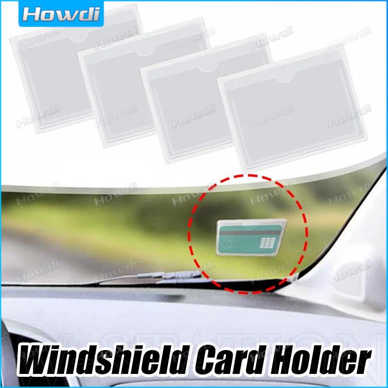 【Howdi Car Outlets】Car Windshield Transparent Card Holder Parking Pass ...