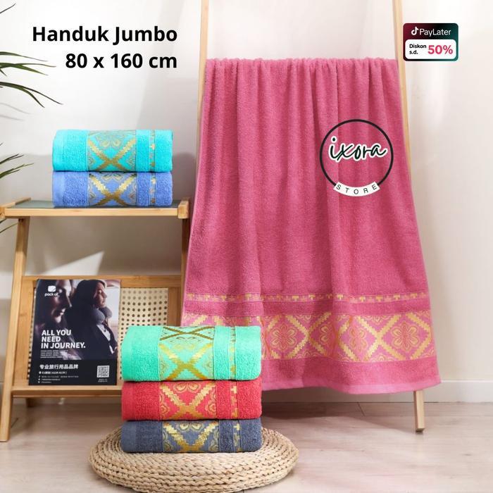 PROMO HANDUK KATUN JUMBO MERESAP UK 80 x 160 CM COCOK UNTUK HADIAH DAN ...